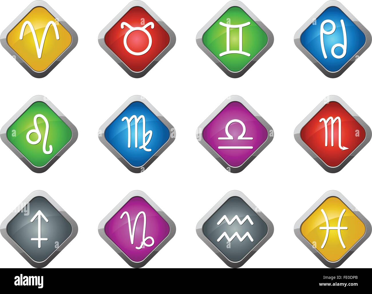 Zodiac icon set Stock Vector Image & Art - Alamy