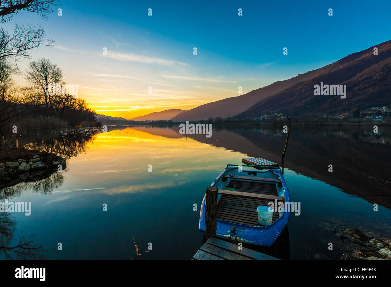 Italy Veneto Lakes of Revine , Lake of Lago Stock Photo - Alamy