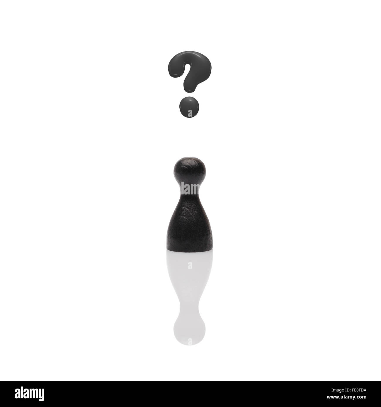 Black question mark white figure hi-res stock photography and images ...
