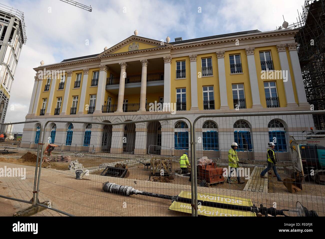 Strathmore House. Construction work on Queen Mother Square at the ...