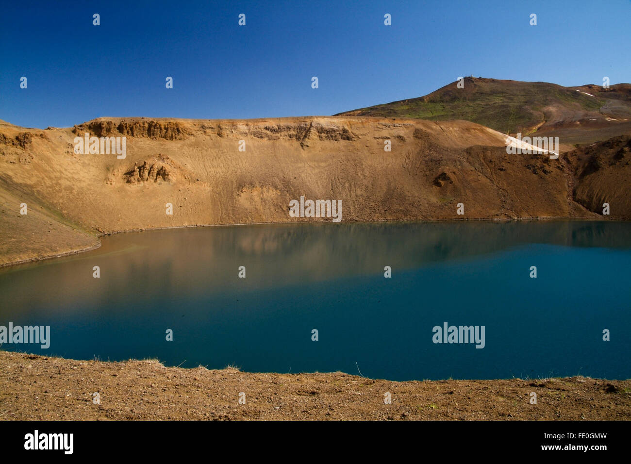 Iceland lake colorful shot taken during the summer season Stock Photo ...