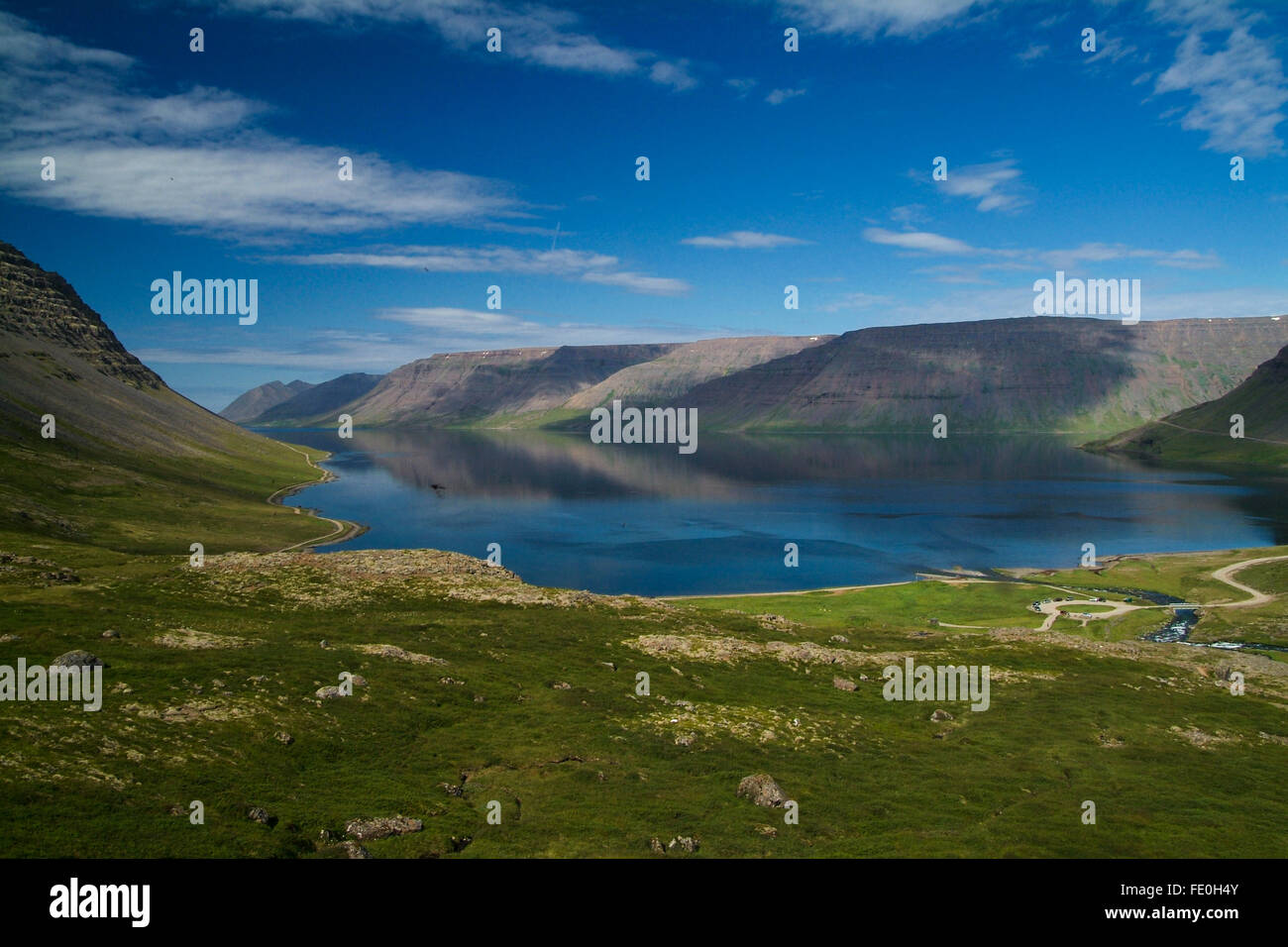 Iceland lake colorful shot taken during the summer season Stock Photo ...