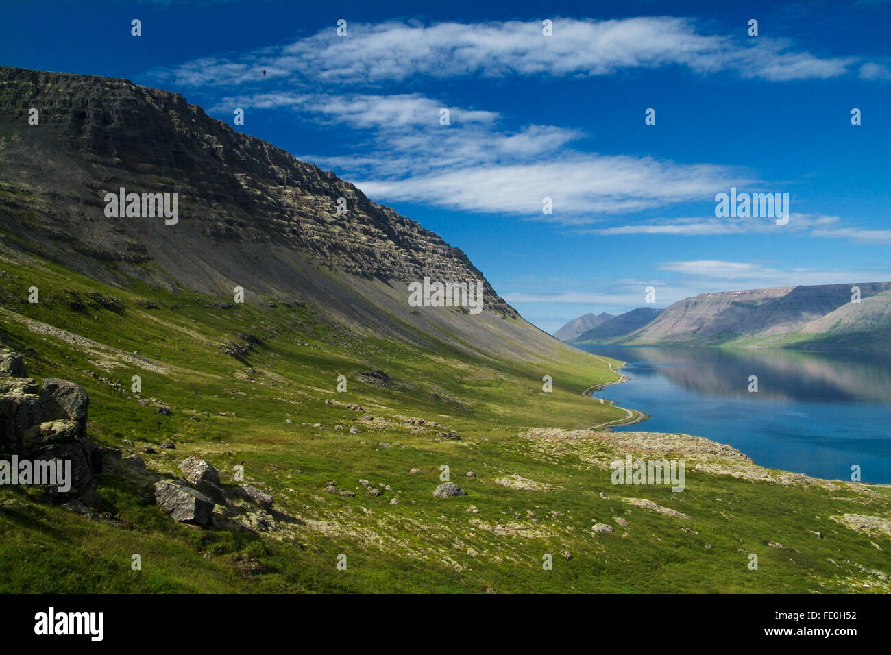 Iceland lake colorful shot taken during the summer season Stock Photo ...