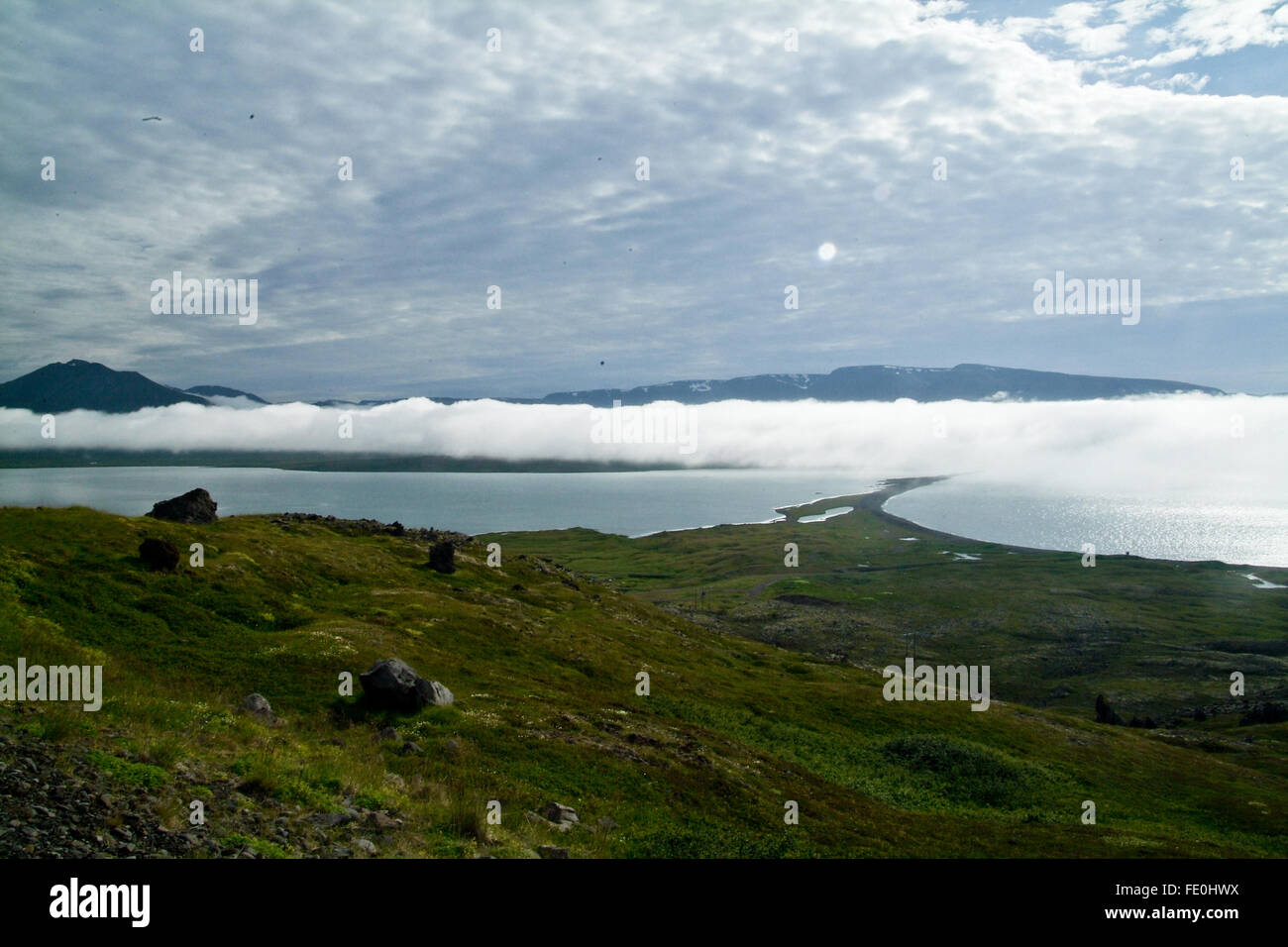 Iceland lake colorful shot taken during the summer season Stock Photo ...