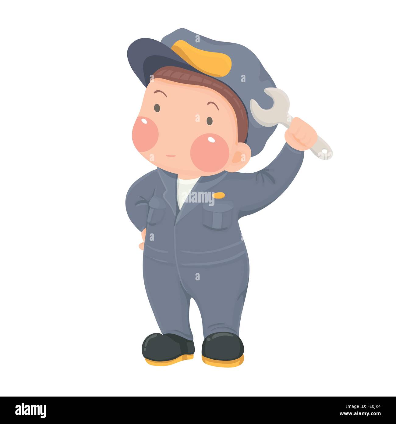 Manual worker cartoon illustration hi-res stock photography and images ...