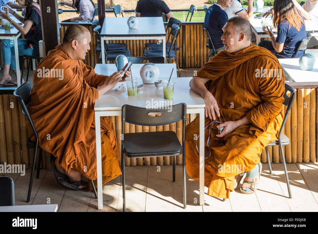 Tea plantation rest stop for Buddhist Monks Stock Photo - Alamy