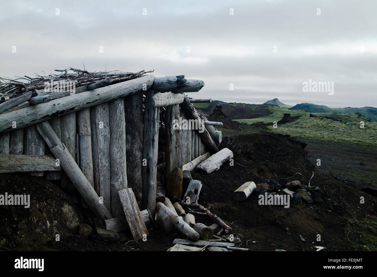 Typical Iceland house well built for the global warming issue Stock ...