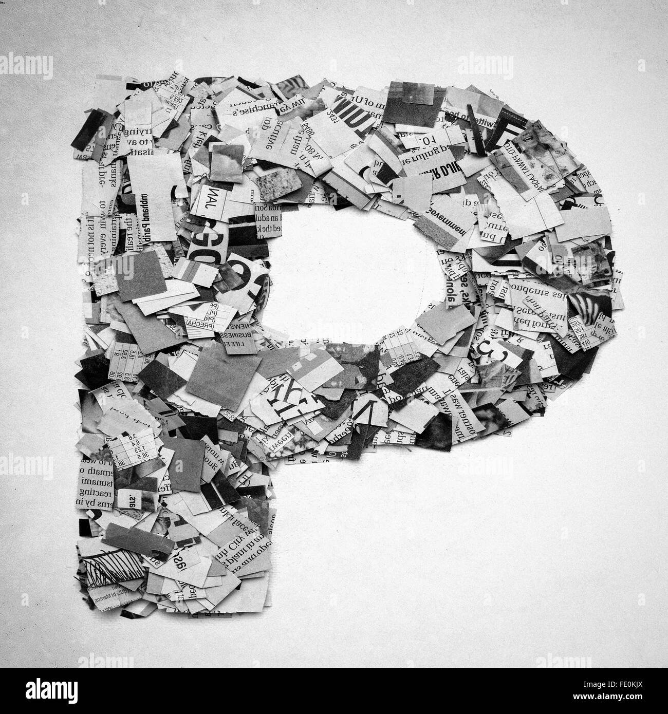 Abc letters made newspaper letters hi-res stock photography and images ...