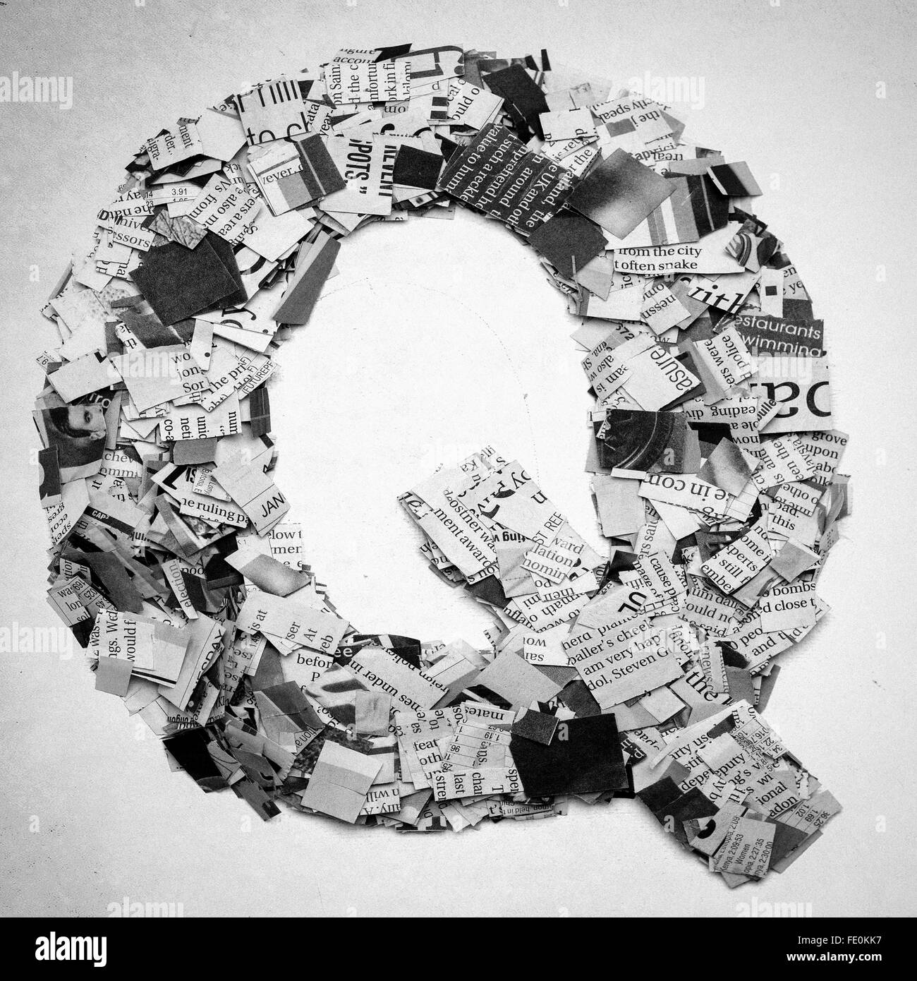 Abc letters made newspaper letters hi-res stock photography and images ...