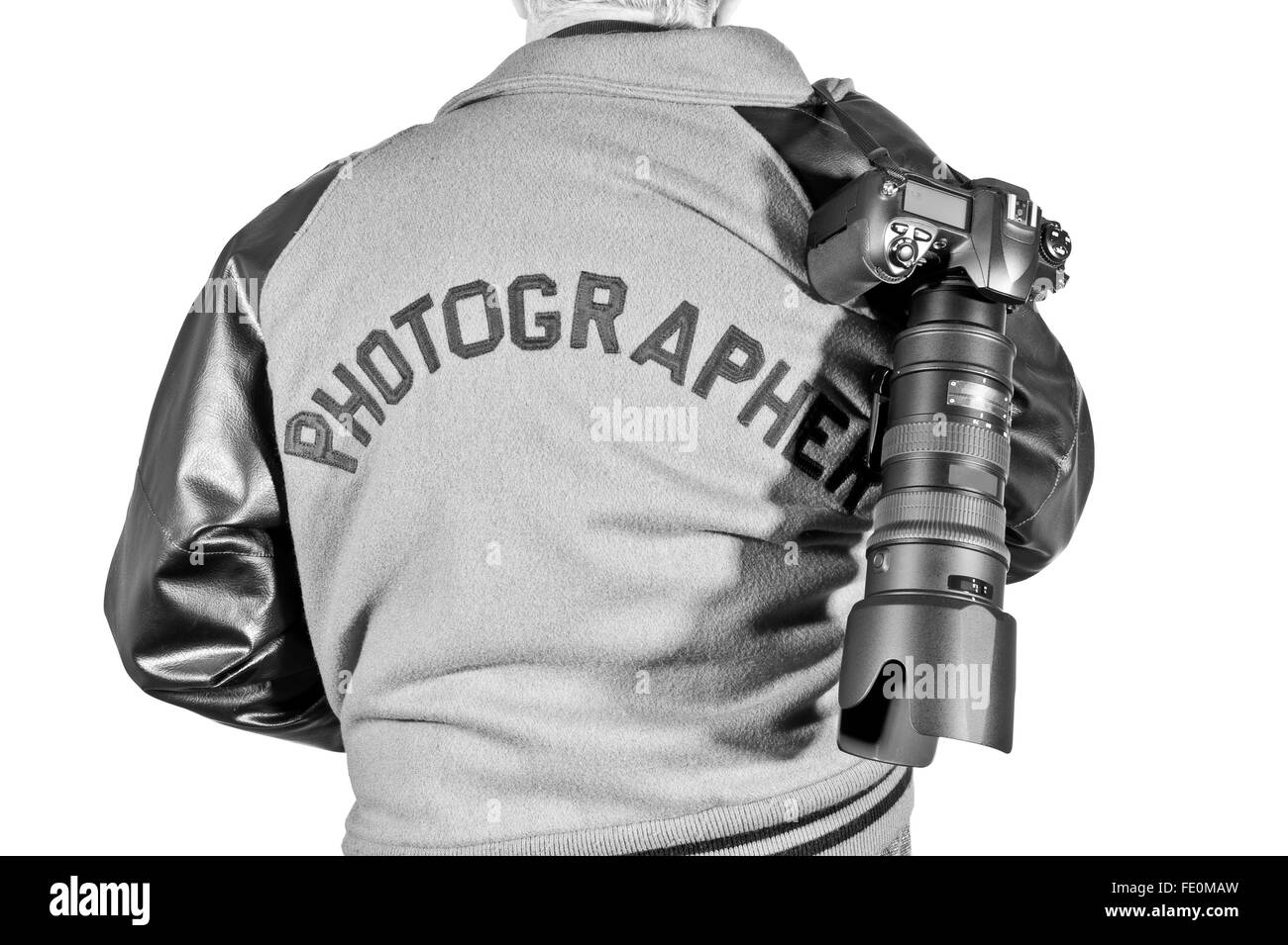 Event Photographer With Jacket and Camera Stock Photo - Alamy