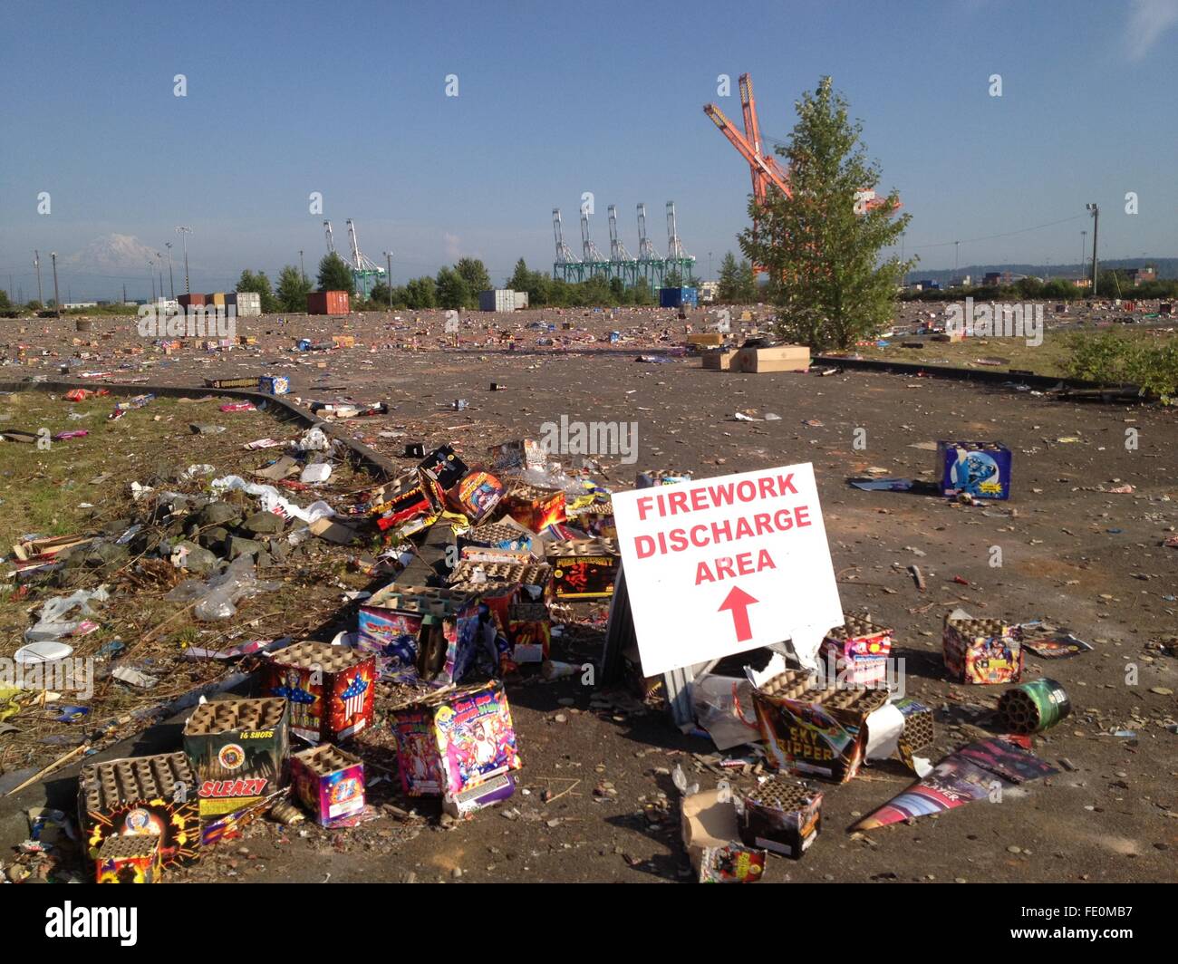 4th of July fireworks aftermath Stock Photo - Alamy