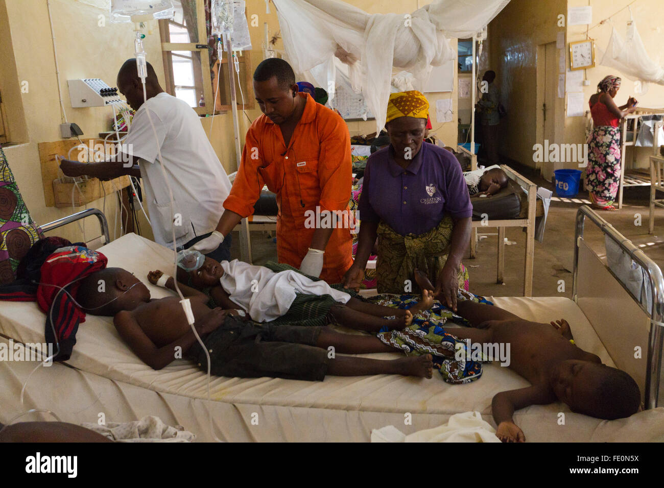 Pediatric care in the MSF hospital ,Rutshuru,North Kiwu ,DRC,Democratic ...