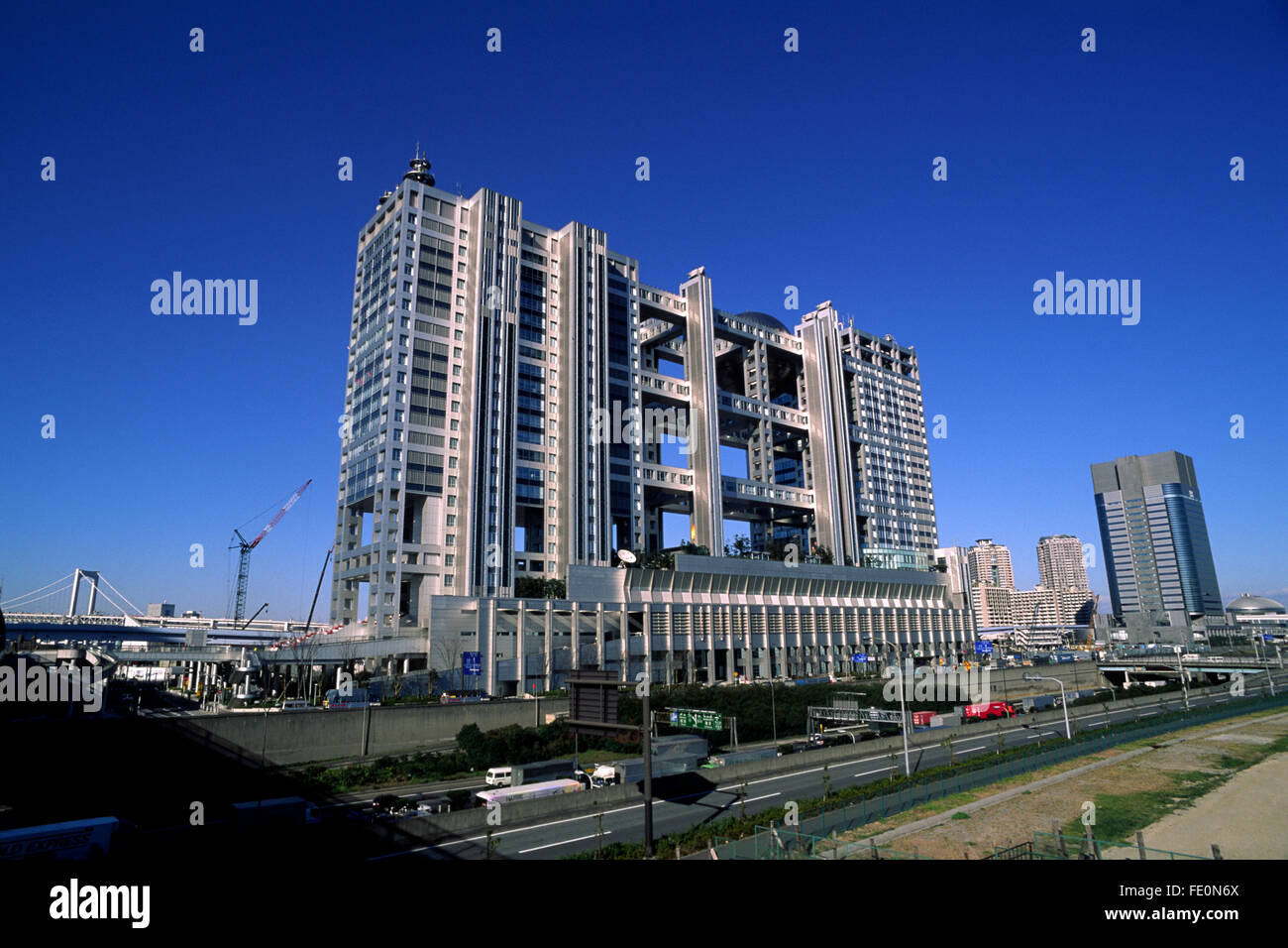 Japan, Tokyo, Odaiba, Fuji Television Building, architect Kenzo Tange ...