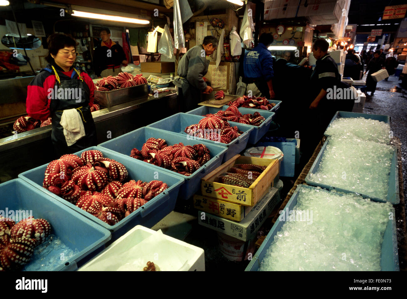 Japan, Tokyo, Tsukiji fish market Stock Photo - Alamy