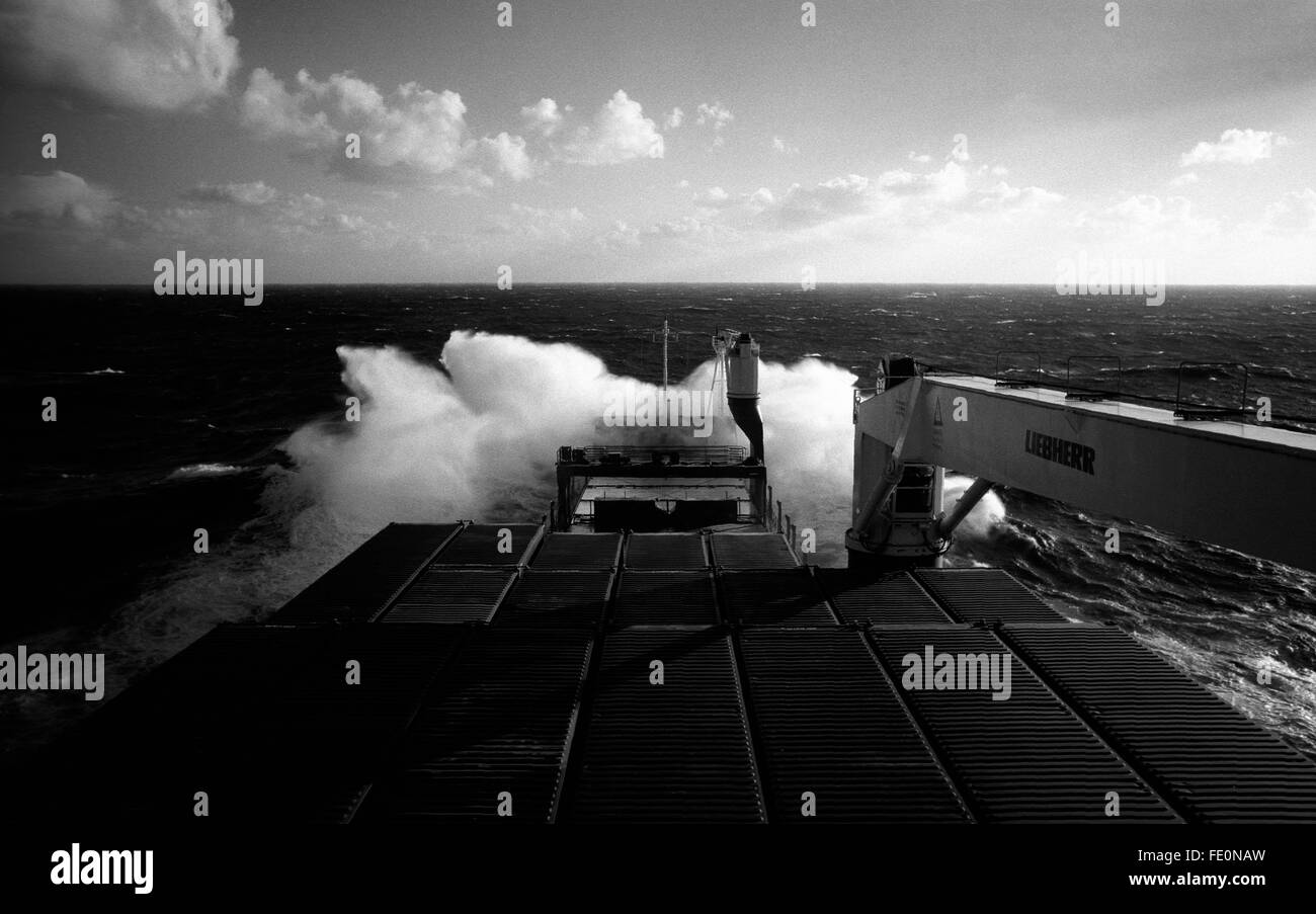 Stormy sea crossing Black and White Stock Photos & Images - Alamy