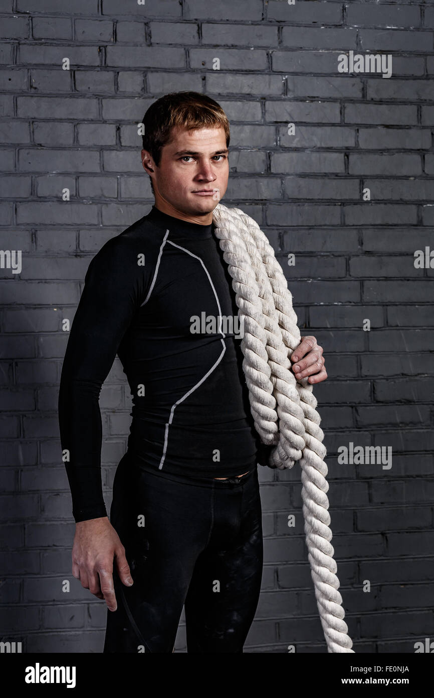 Portrait sporty female rope hi-res stock photography and images - Alamy