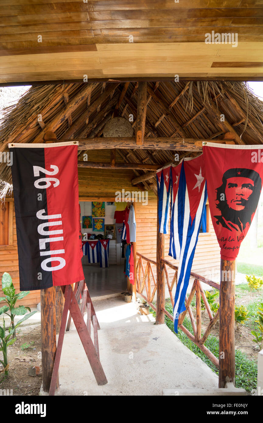 souvenir shop in cuban with flags Stock Photo - Alamy