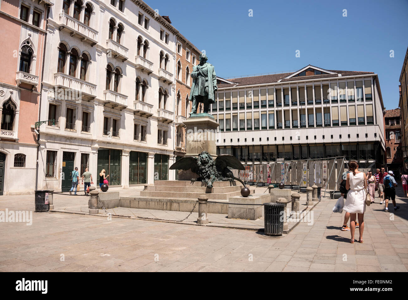 Campo Manin (Manin Square) in Venice in northern Italy. This square was ...