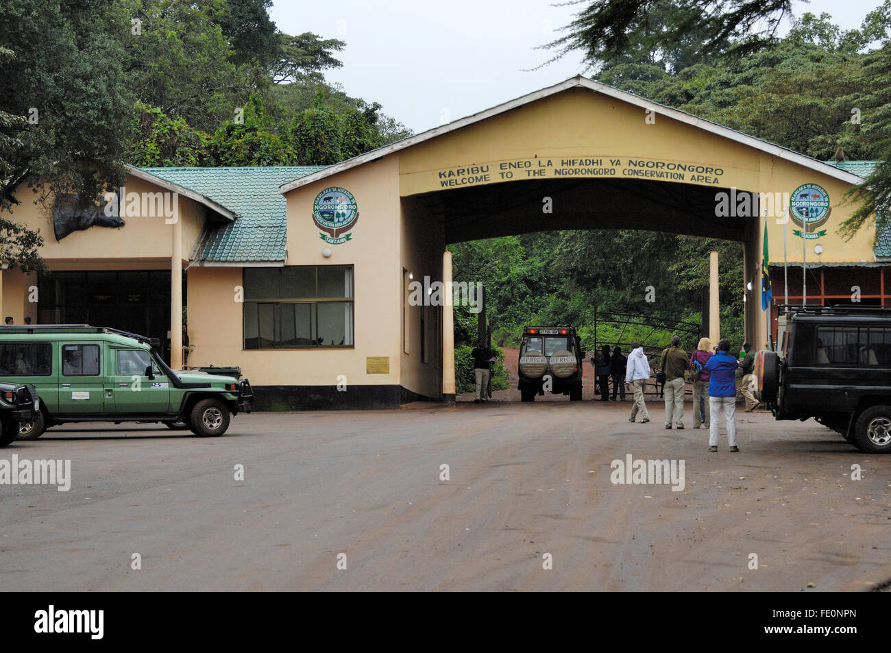 Ngorongoro crater Lodoare Gate Stock Photo - Alamy