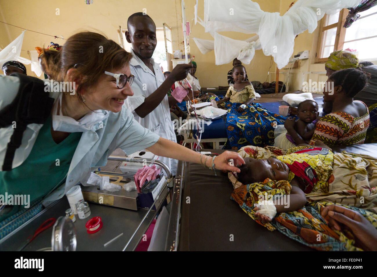 Pediatric care in the MSF hospital ,Rutshuru,North Kiwu ,DRC,Democratic ...
