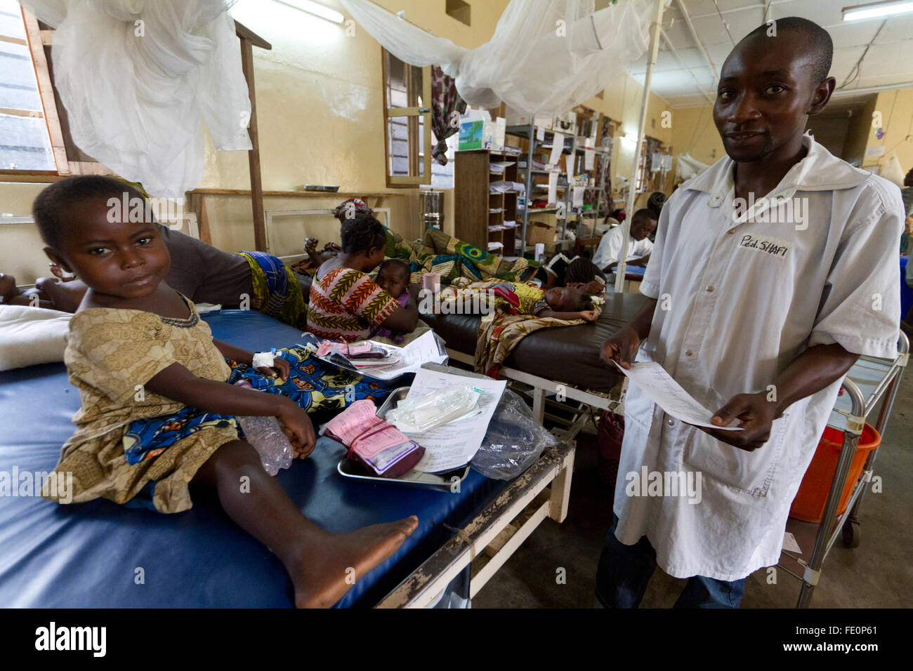 Pediatric care in the MSF hospital ,Rutshuru,North Kiwu ,DRC,Democratic ...
