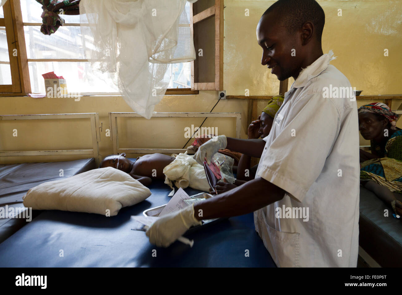 Pediatric care in the MSF hospital ,Rutshuru,North Kiwu ,DRC,Democratic ...