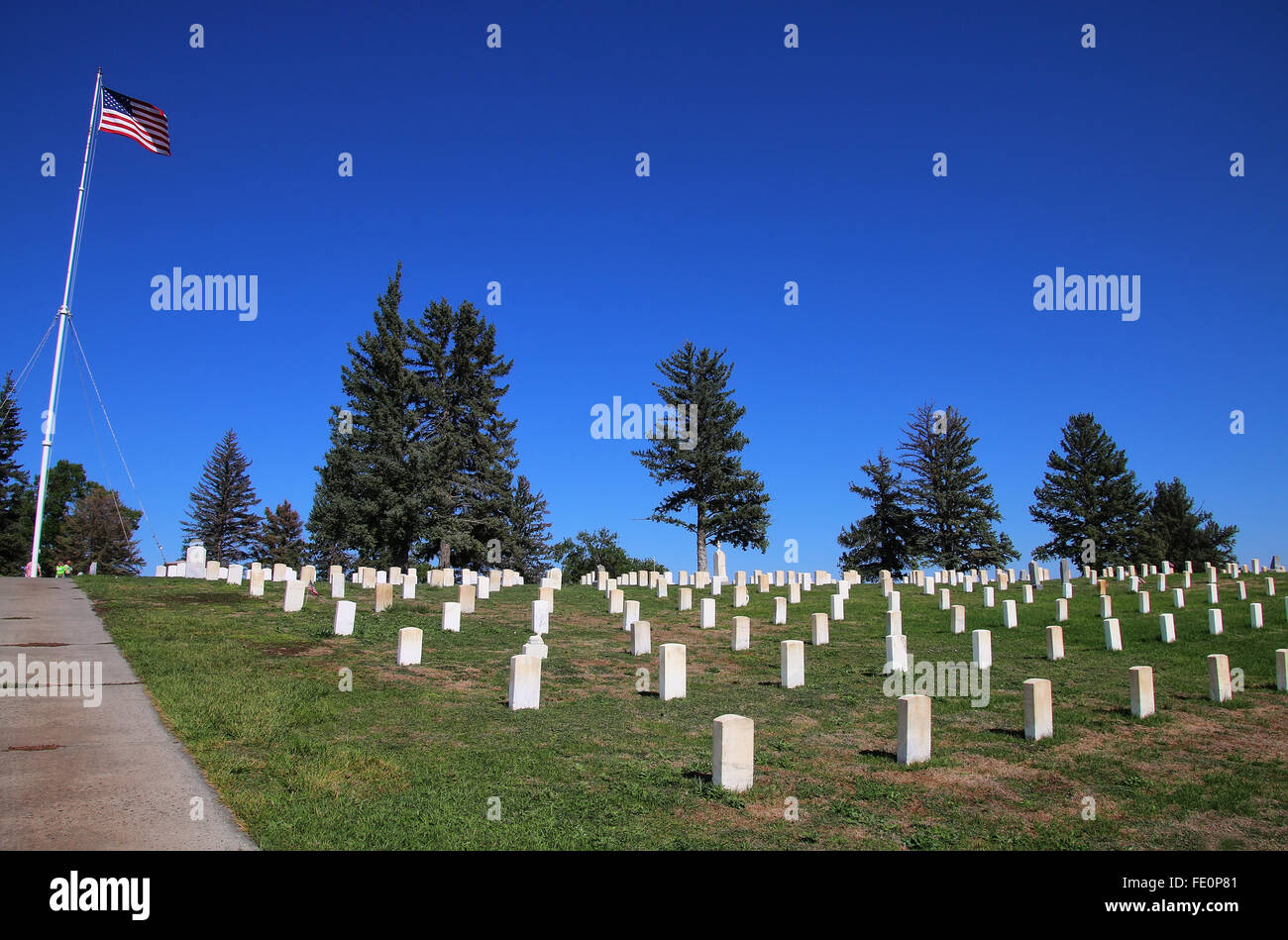 Custer National Cemetery at Little Bighorn Battlefield National ...