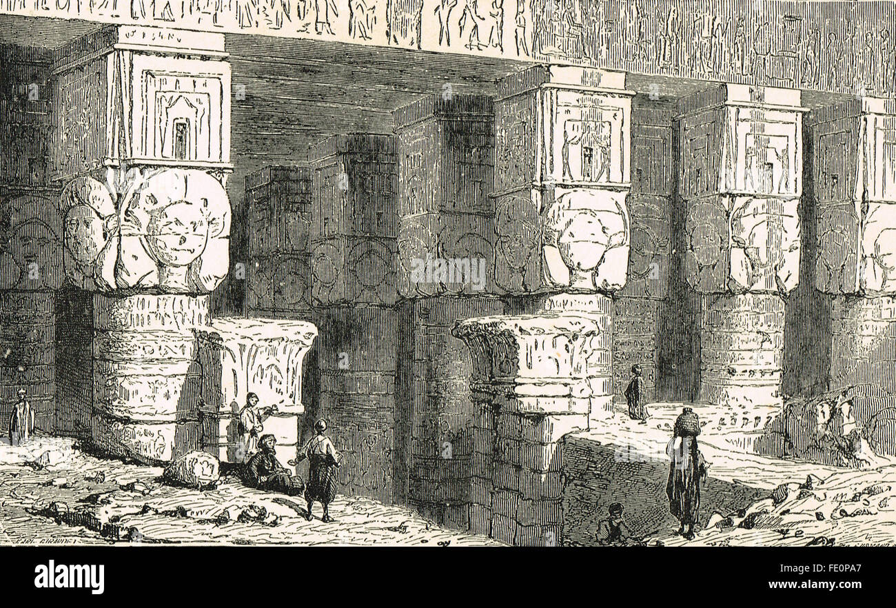 Old engraving Dendera temple complex Egypt Stock Photo - Alamy