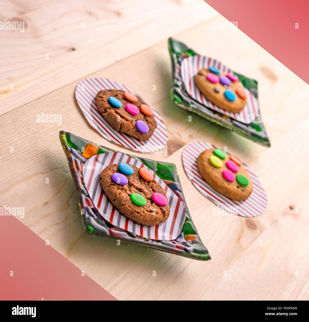 Cookies decorated with colorful candy . Sweets food background Stock ...
