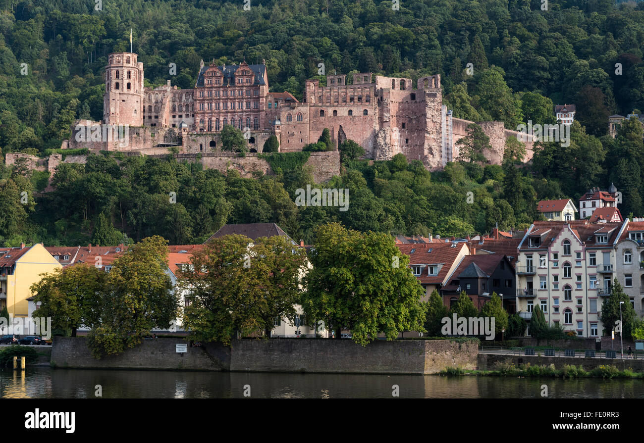 Cityscape of the historical town of Heidelberg in Germany with the ...
