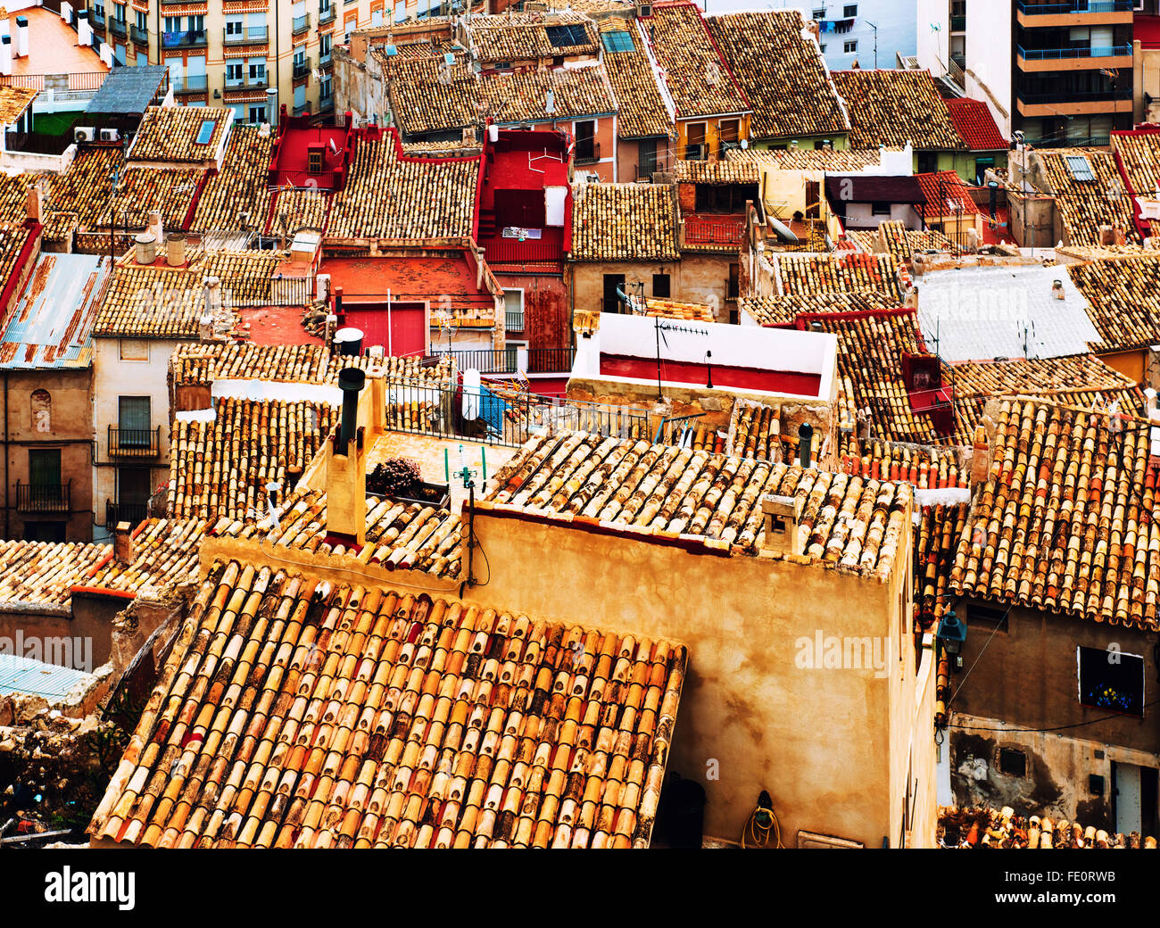 Traditional spanish rooftops hi-res stock photography and images - Alamy