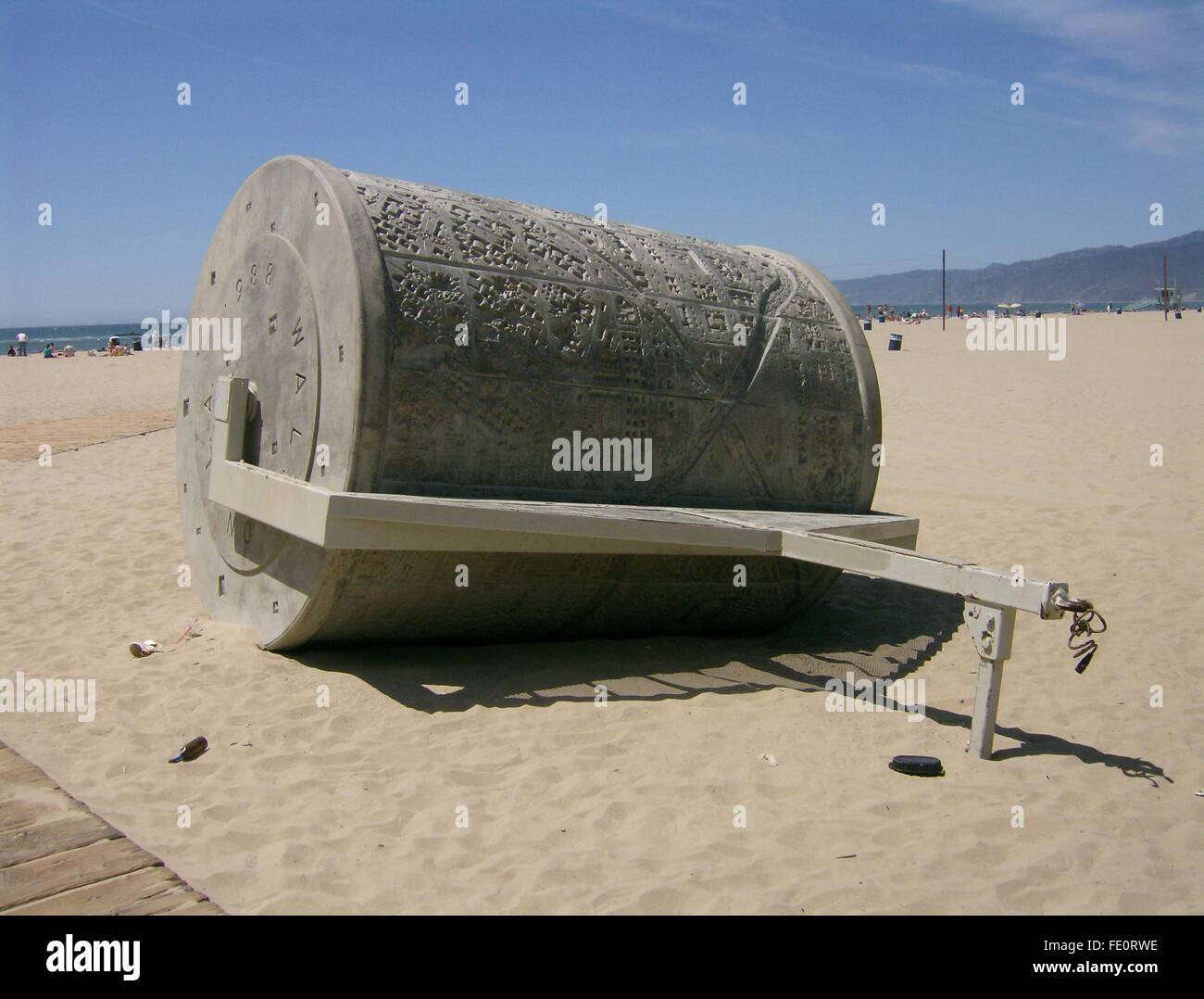 Sand Roller on Beach Stock Photo - Alamy