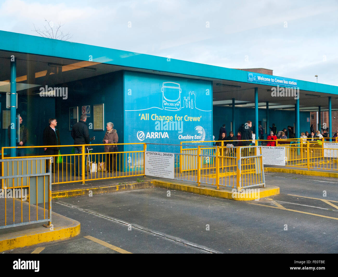 Bus station in Crewe Cheshire UK Stock Photo - Alamy