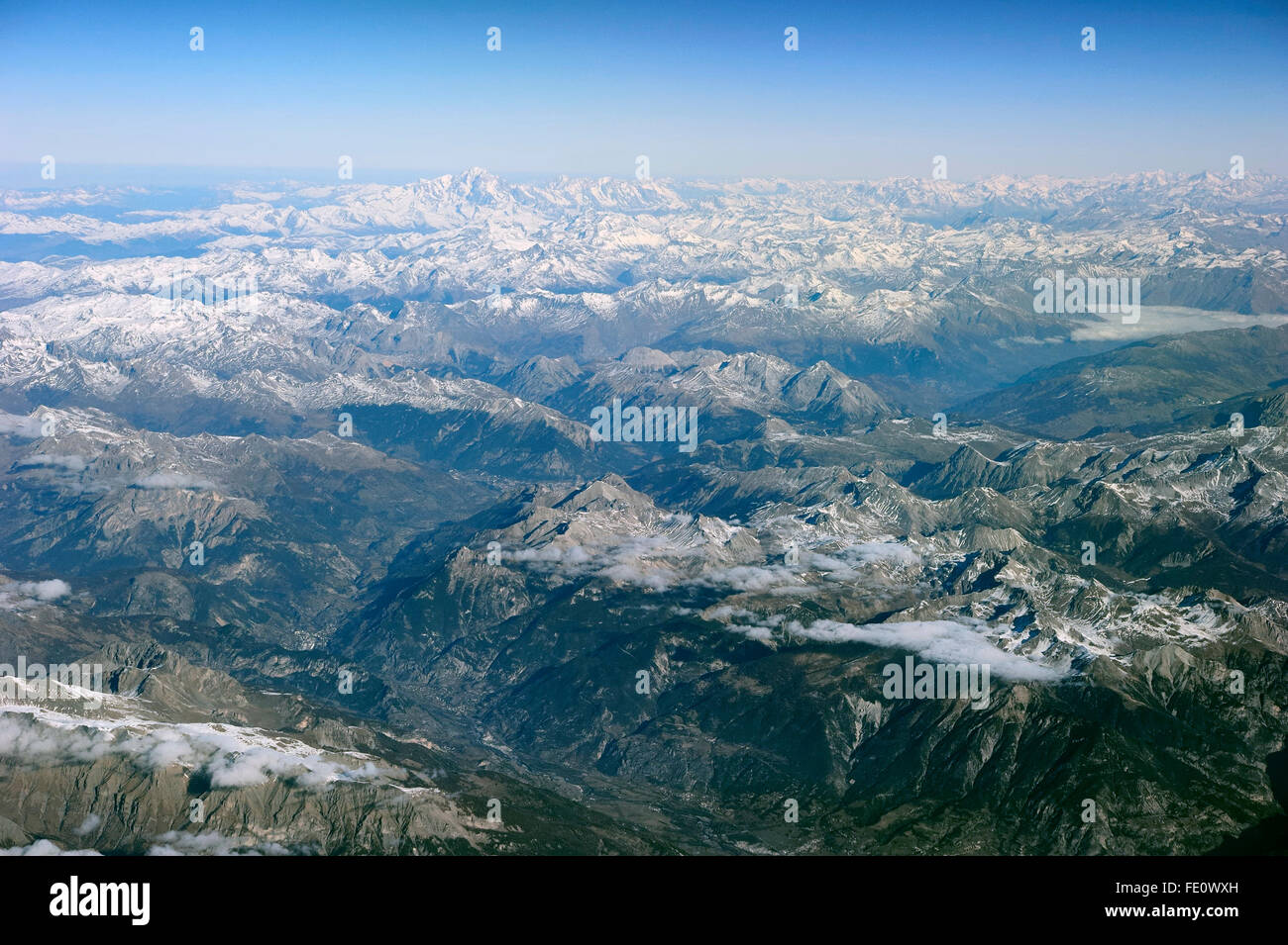 Views of French Alps with snow, France Stock Photo - Alamy