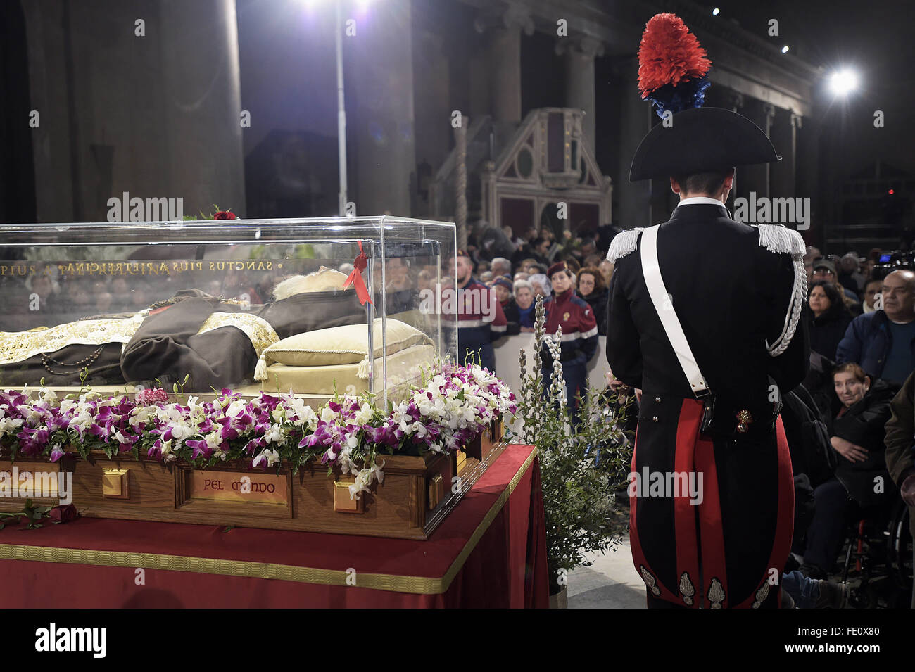 Rome, Italy. 3rd February, 2016. the remains of Padre Pio of ...