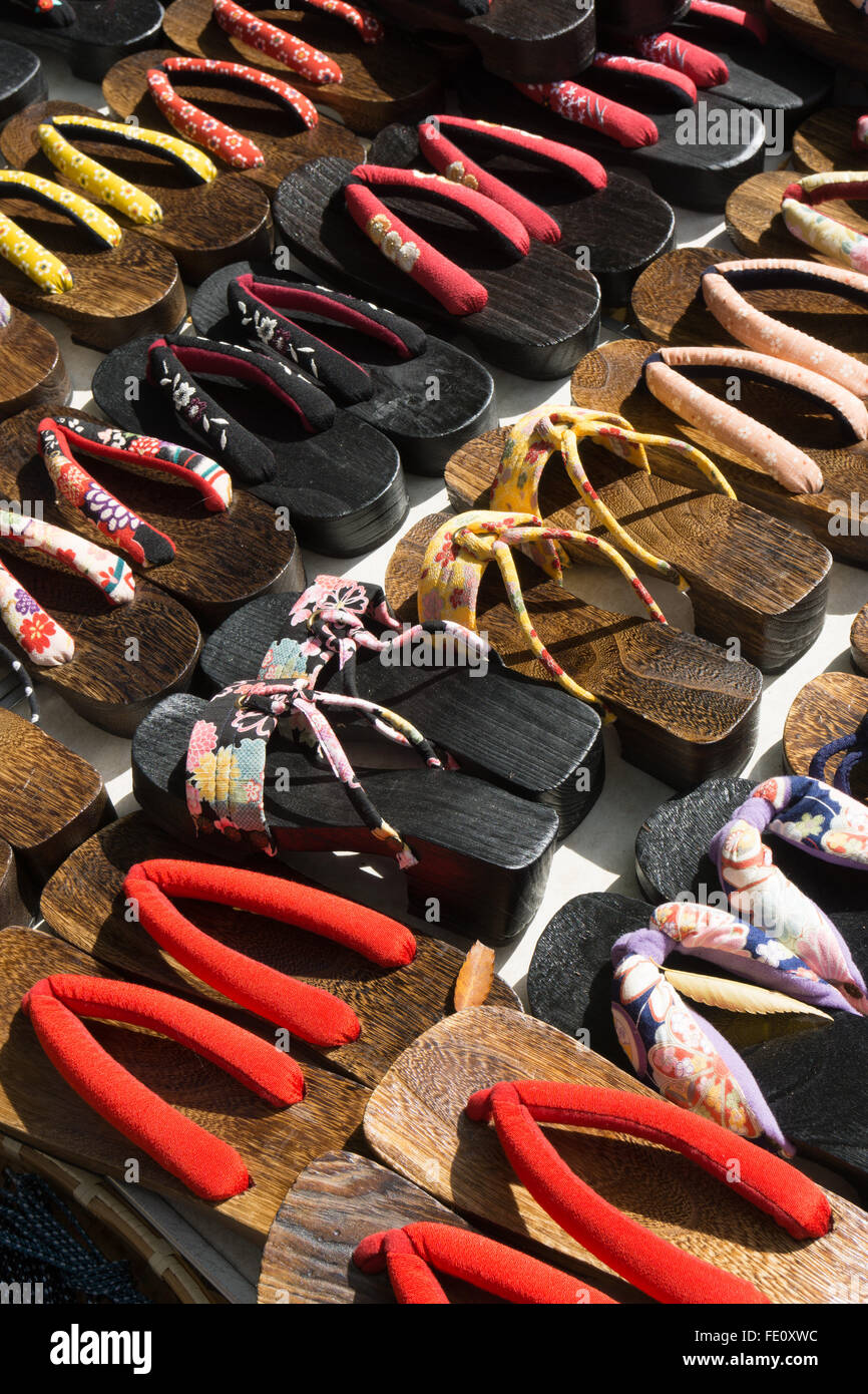 traditional Japanese sandals on display Stock Photo - Alamy