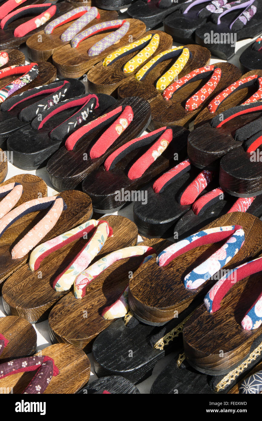 traditional Japanese sandals on display Stock Photo - Alamy