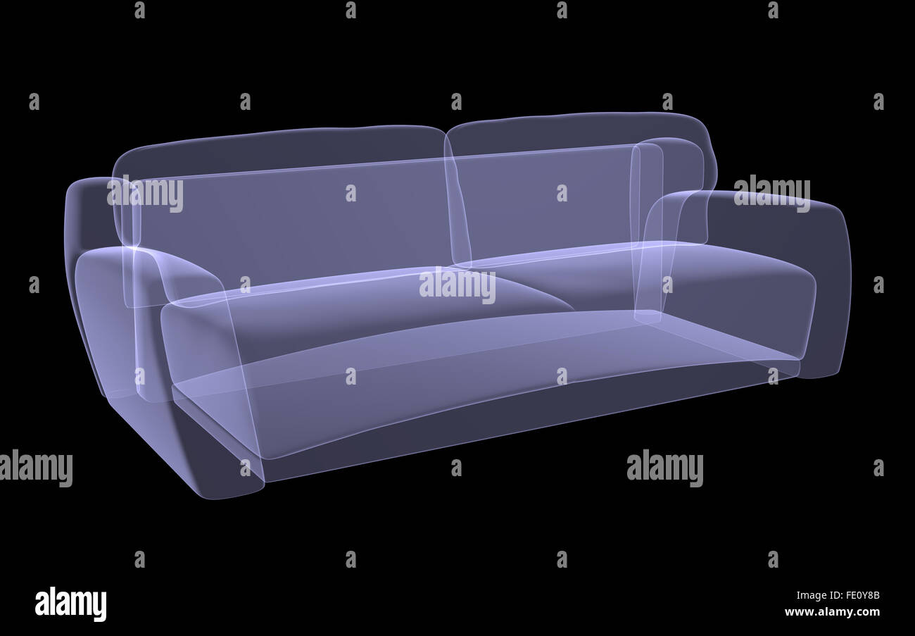 Sofa xray on black Stock Photo - Alamy