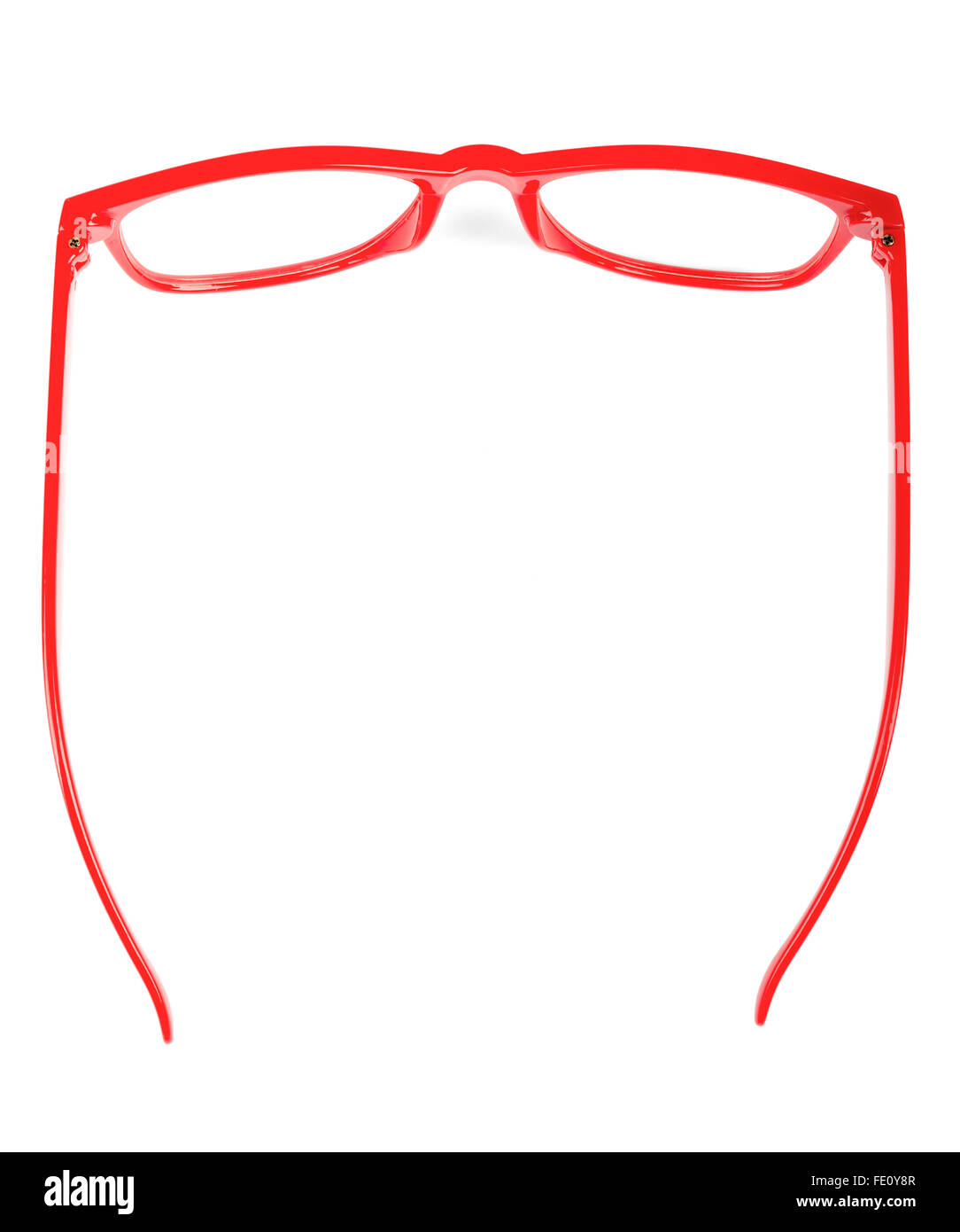 Pair of red eyeglasses Stock Photo - Alamy