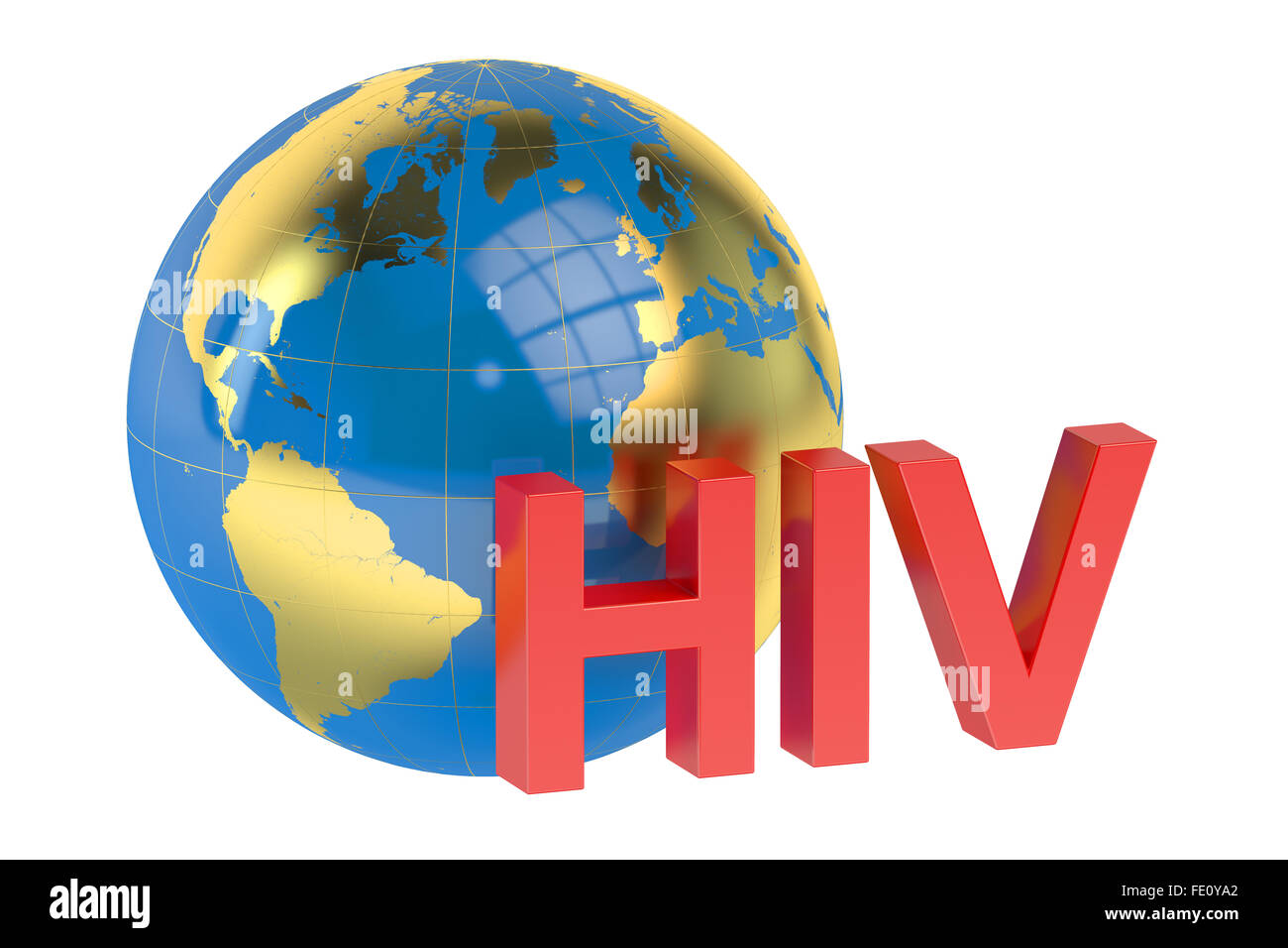 HIV concept isolated on white background Stock Photo - Alamy