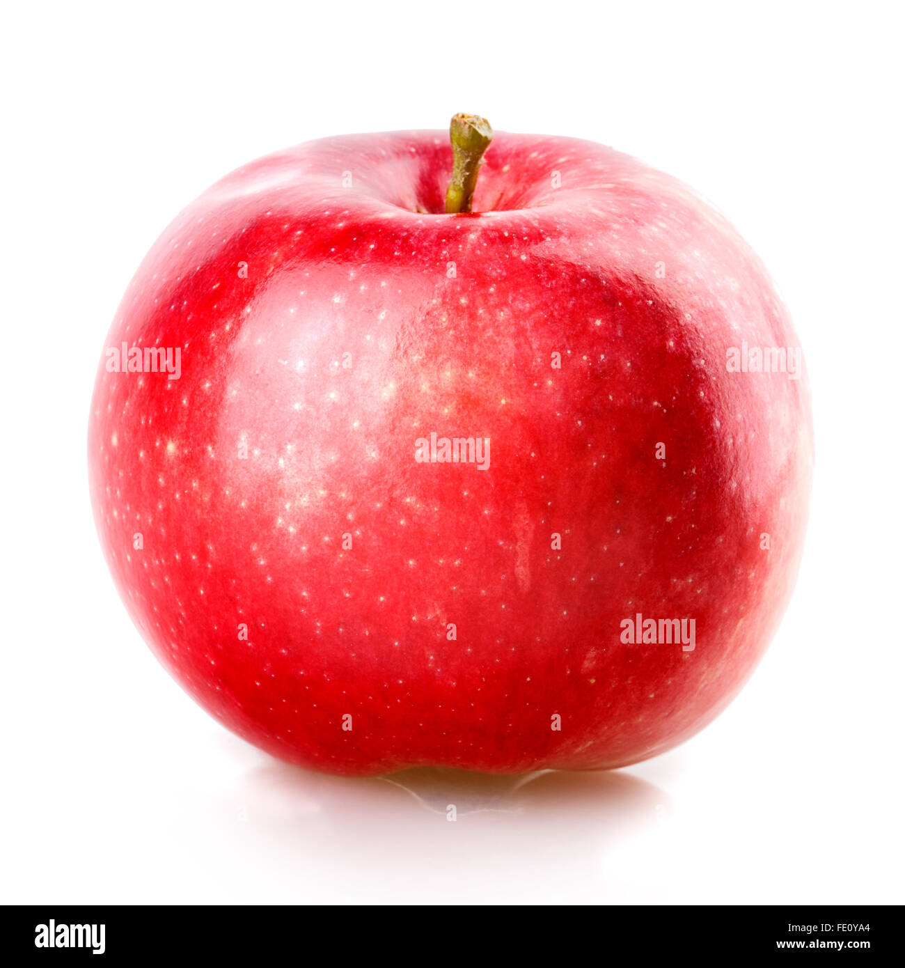 one red apple Isolated on white background Stock Photo - Alamy