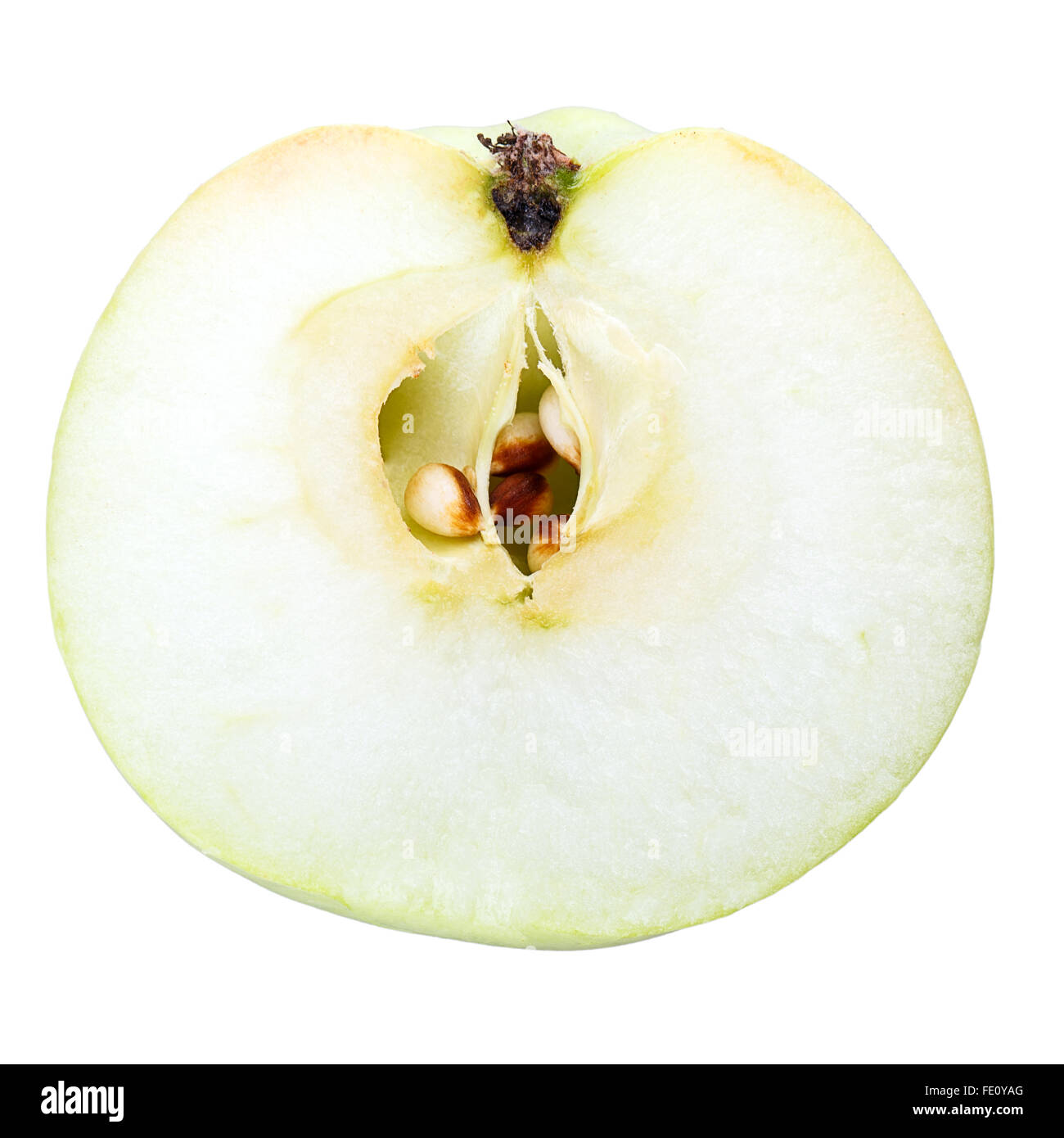 half an apple slice Isolated on white background Stock Photo - Alamy