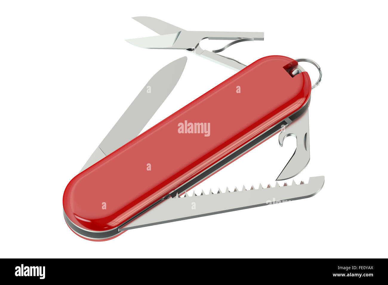 swiss knife isolated on white background Stock Photo - Alamy