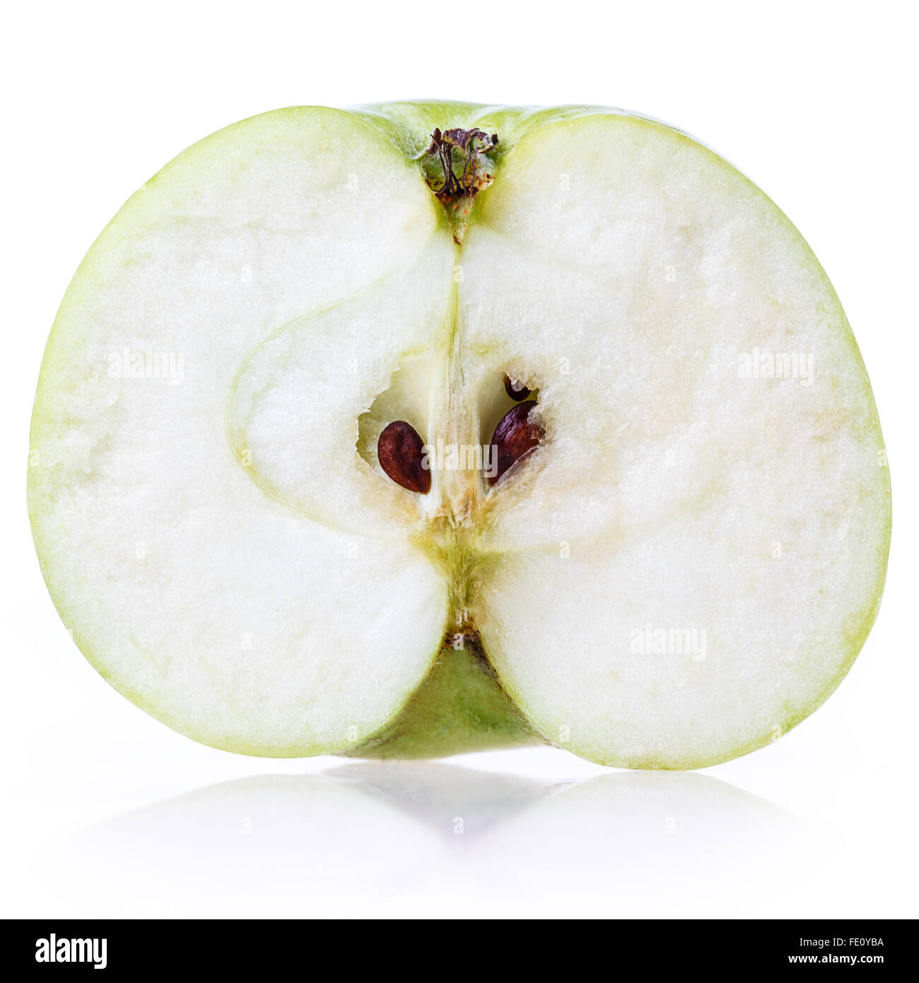 cut apple Isolated on white background Stock Photo - Alamy