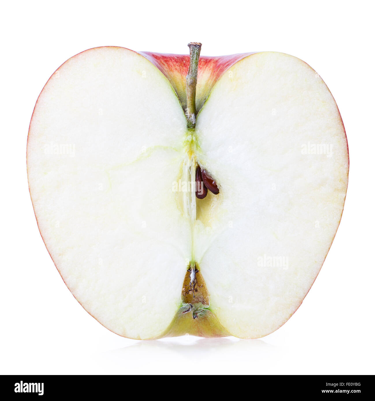 cut apple Isolated on white background Stock Photo - Alamy