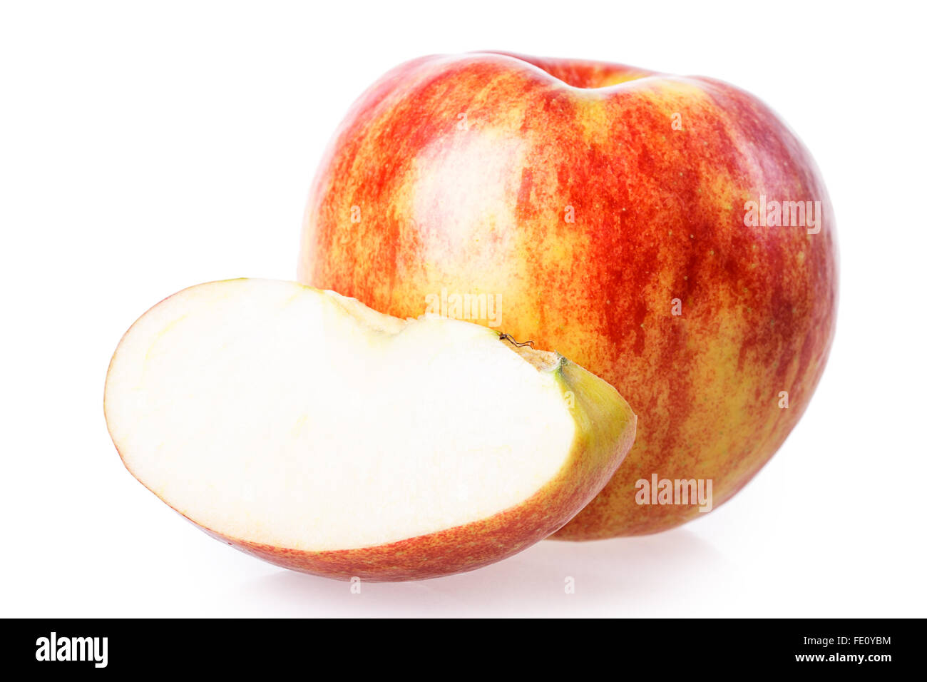 cut apple Isolated on white background Stock Photo - Alamy