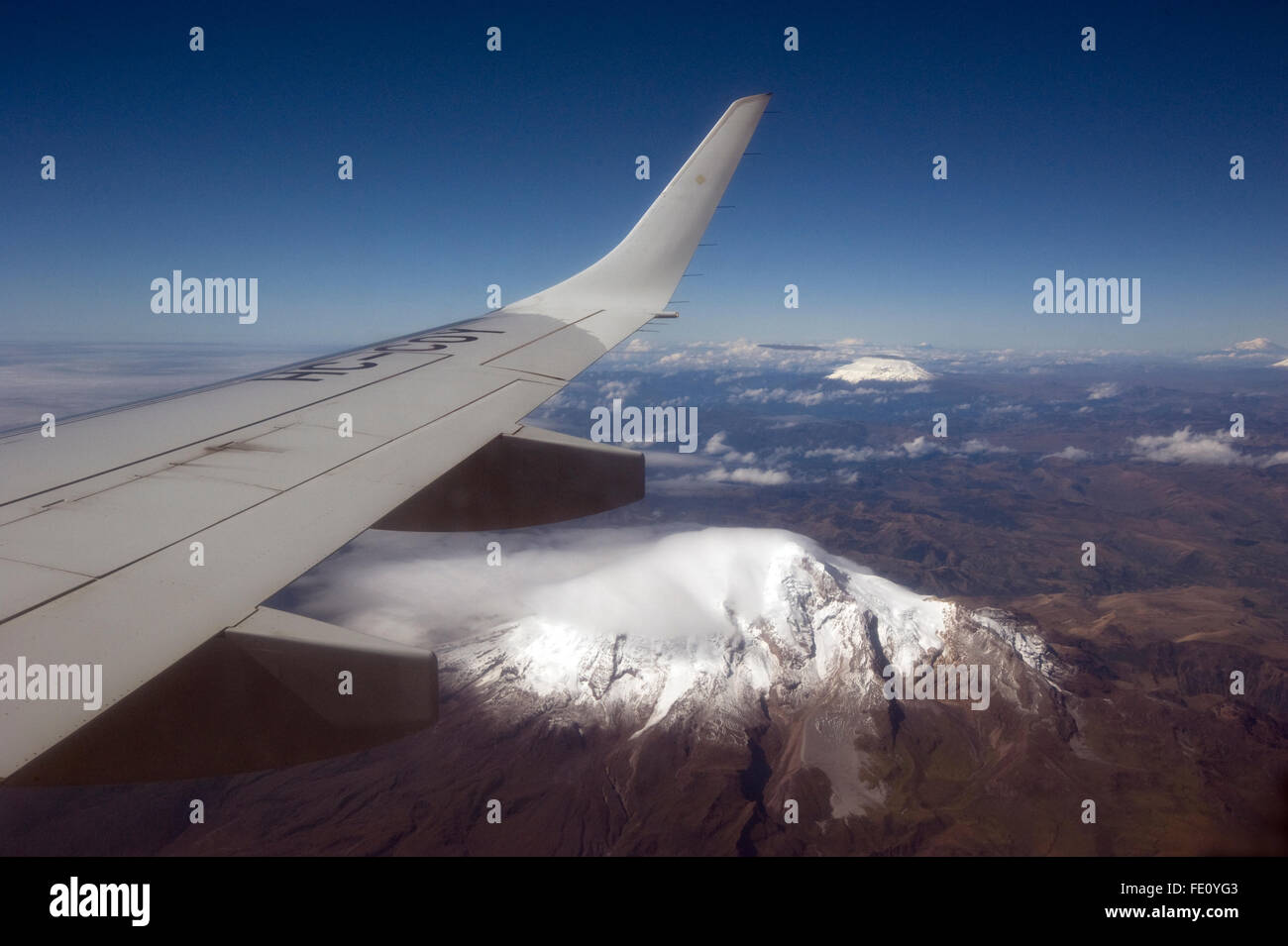Flying over the volcanoes in Ecuador Stock Photo - Alamy