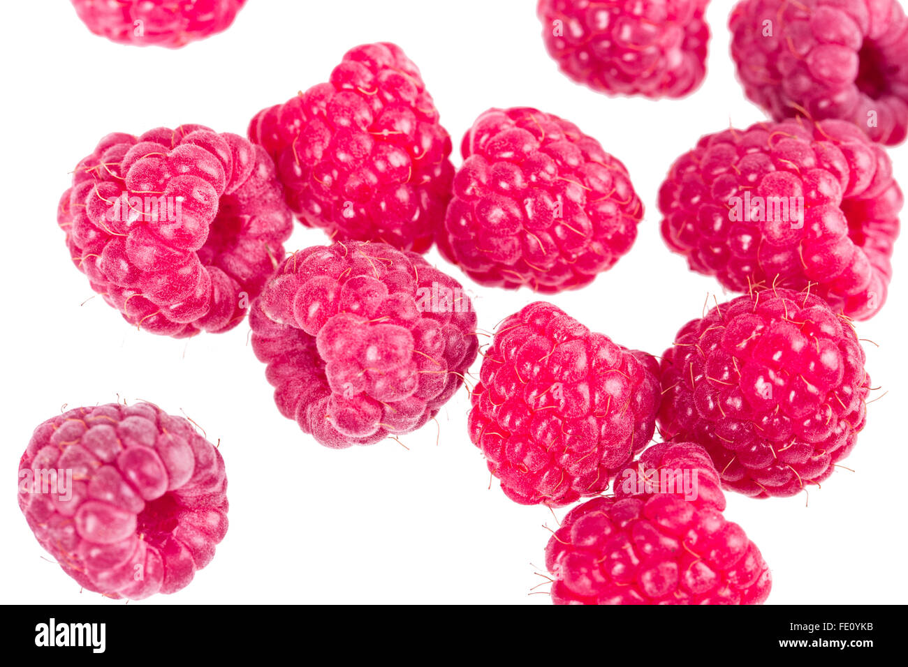 fruits of raspberry isolated on white background Stock Photo - Alamy