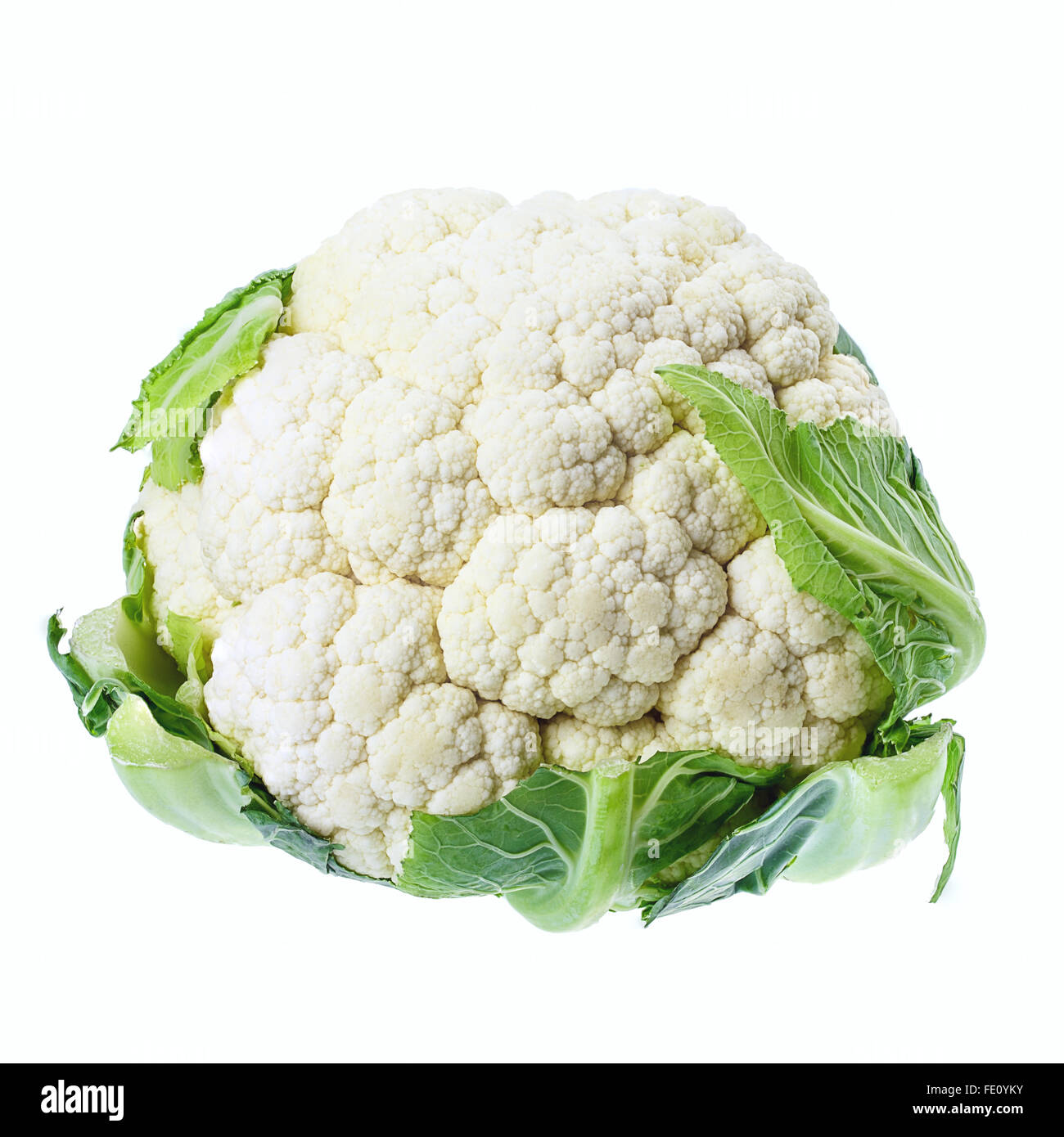 cauliflower Isolated on white background Stock Photo - Alamy