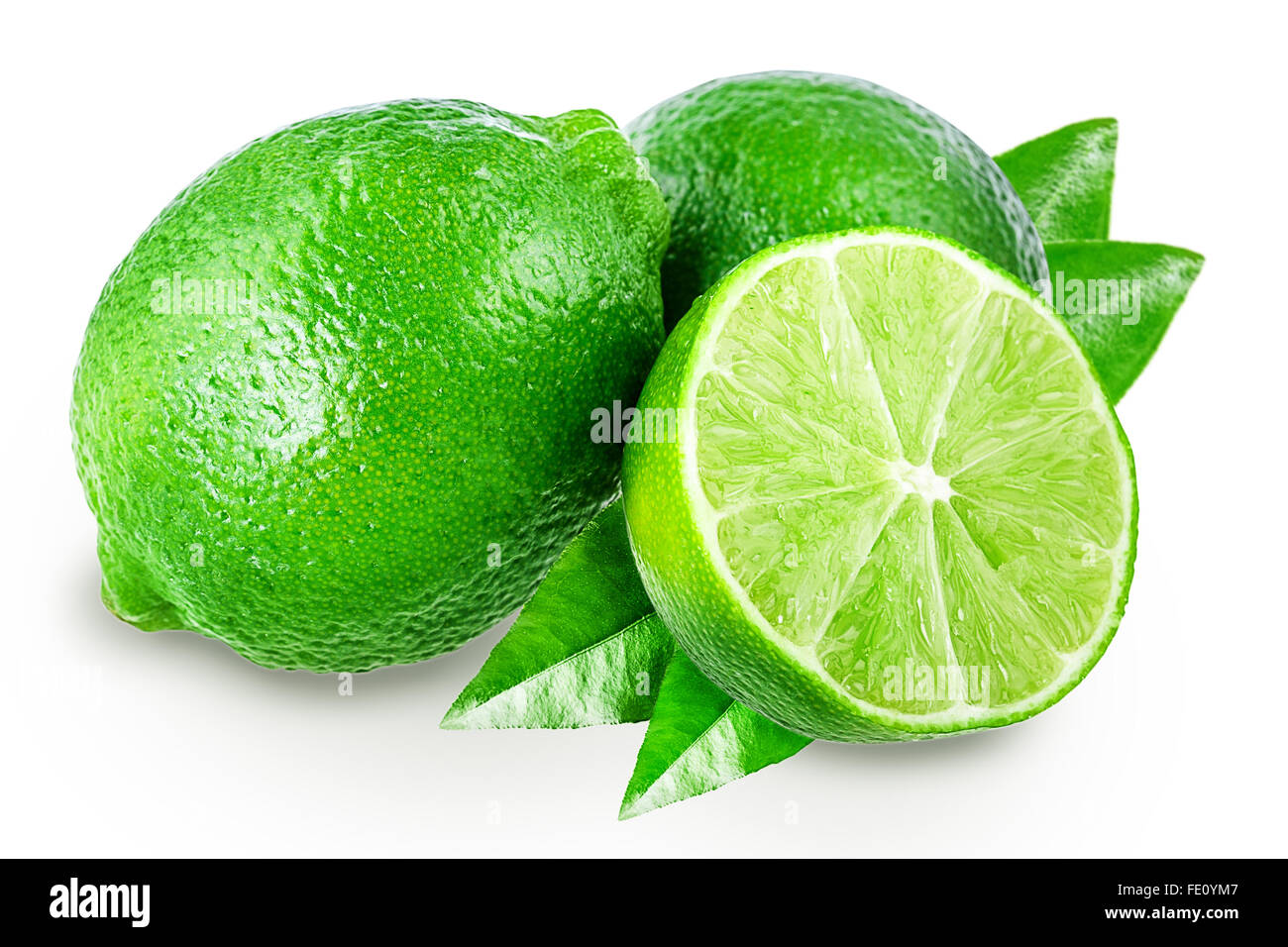 lime Isolated on white background Clipping Path Stock Photo - Alamy